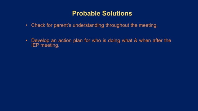 Improving Parents' participation in IEP meetings | PPTX
