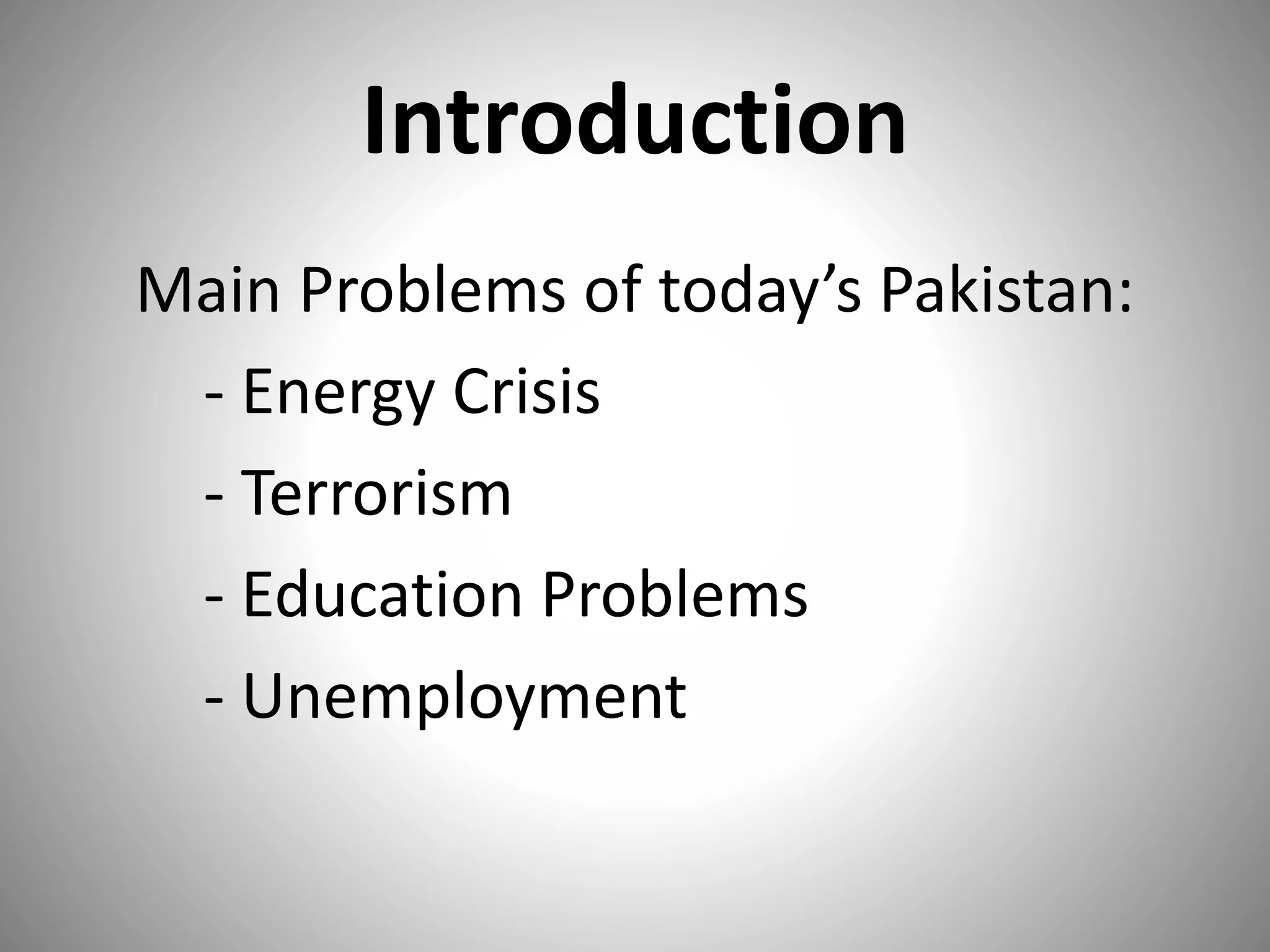 Social and Economic problems in Pakistan | PPTX