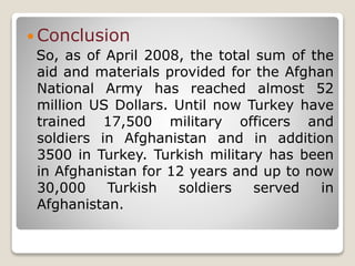 Presentation of Turkey-Afghanistan Relations | PPT