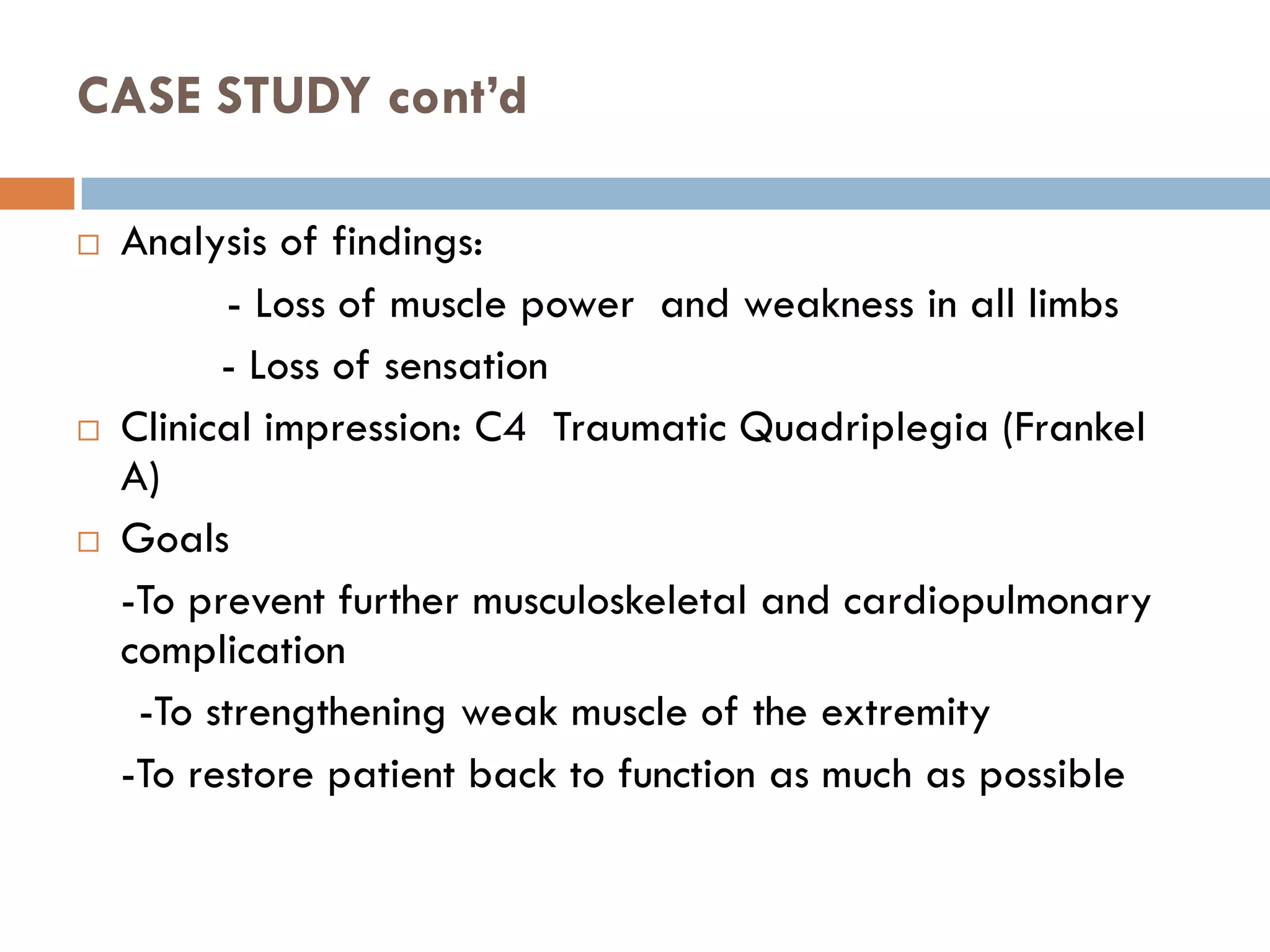 ORTHOSTATIC HYPOTENSION IN PATIENTS WITH SPINAL CORD INJURY A CASE ...