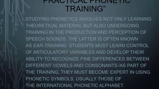 Phonetics And Phonology Presentation | PPTX