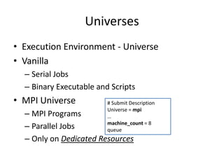 Presentation 15 condor-v1 | PPTX | Operating Systems | Computer Software and Applications