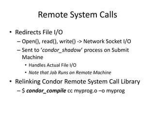 Presentation 15 condor-v1 | PPTX | Operating Systems | Computer Software and Applications