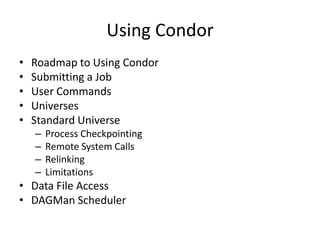 Presentation 15 condor-v1 | PPTX | Operating Systems | Computer Software and Applications
