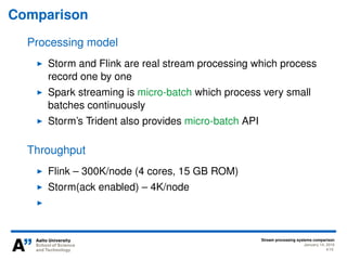 Stream processing comparison | PPT