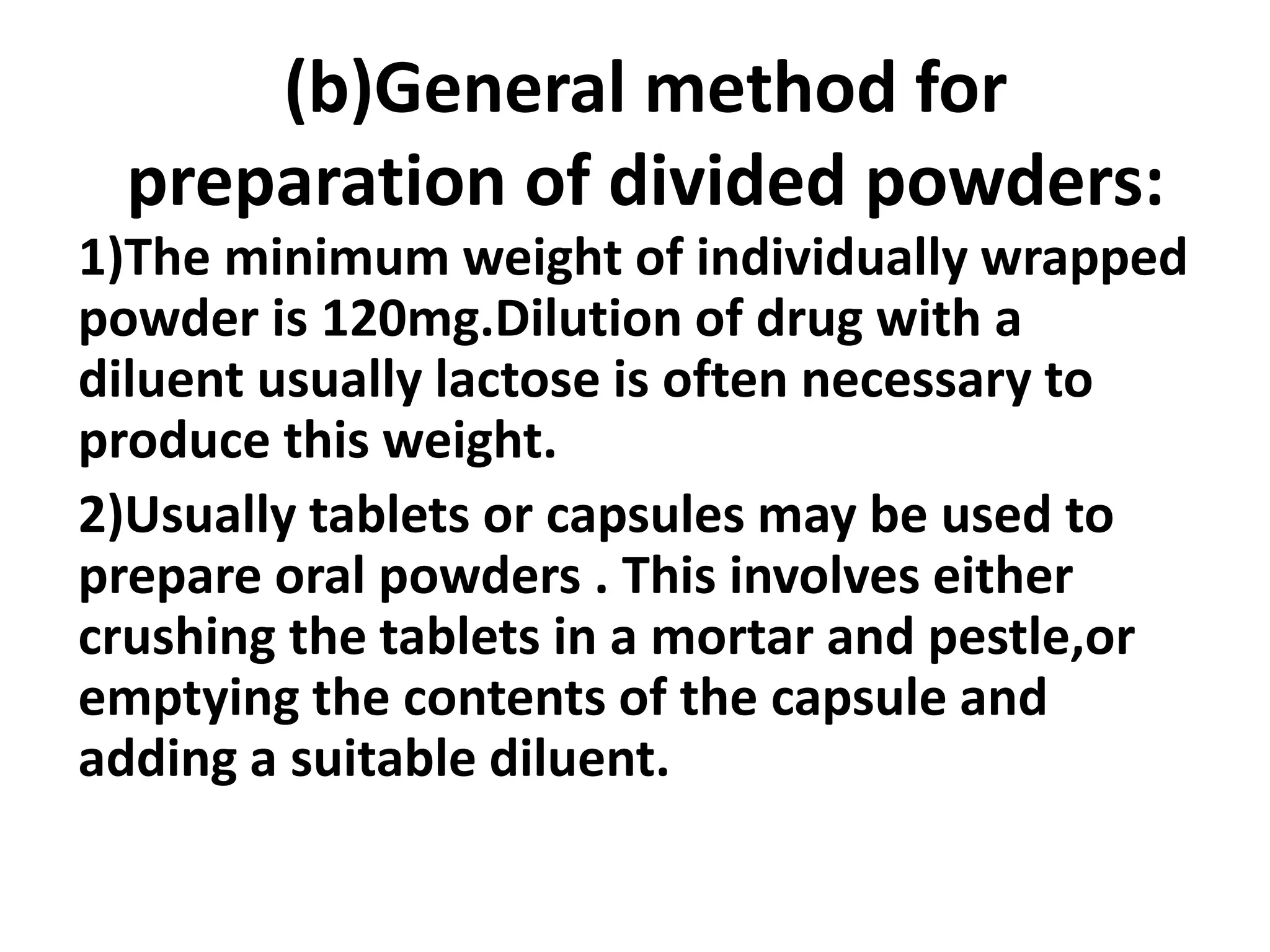 powders and granules presentation | PPTX