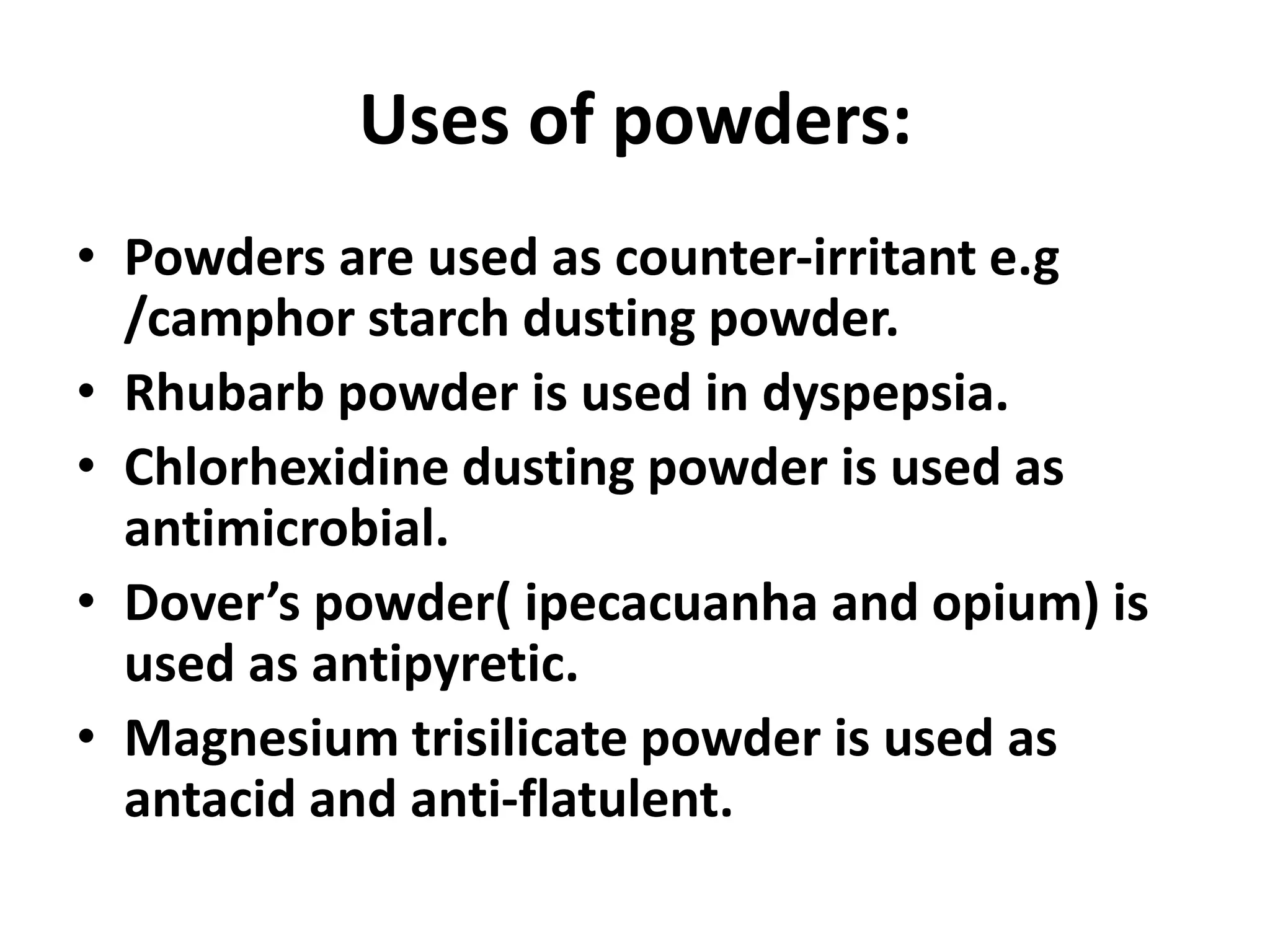 powders and granules presentation | PPTX