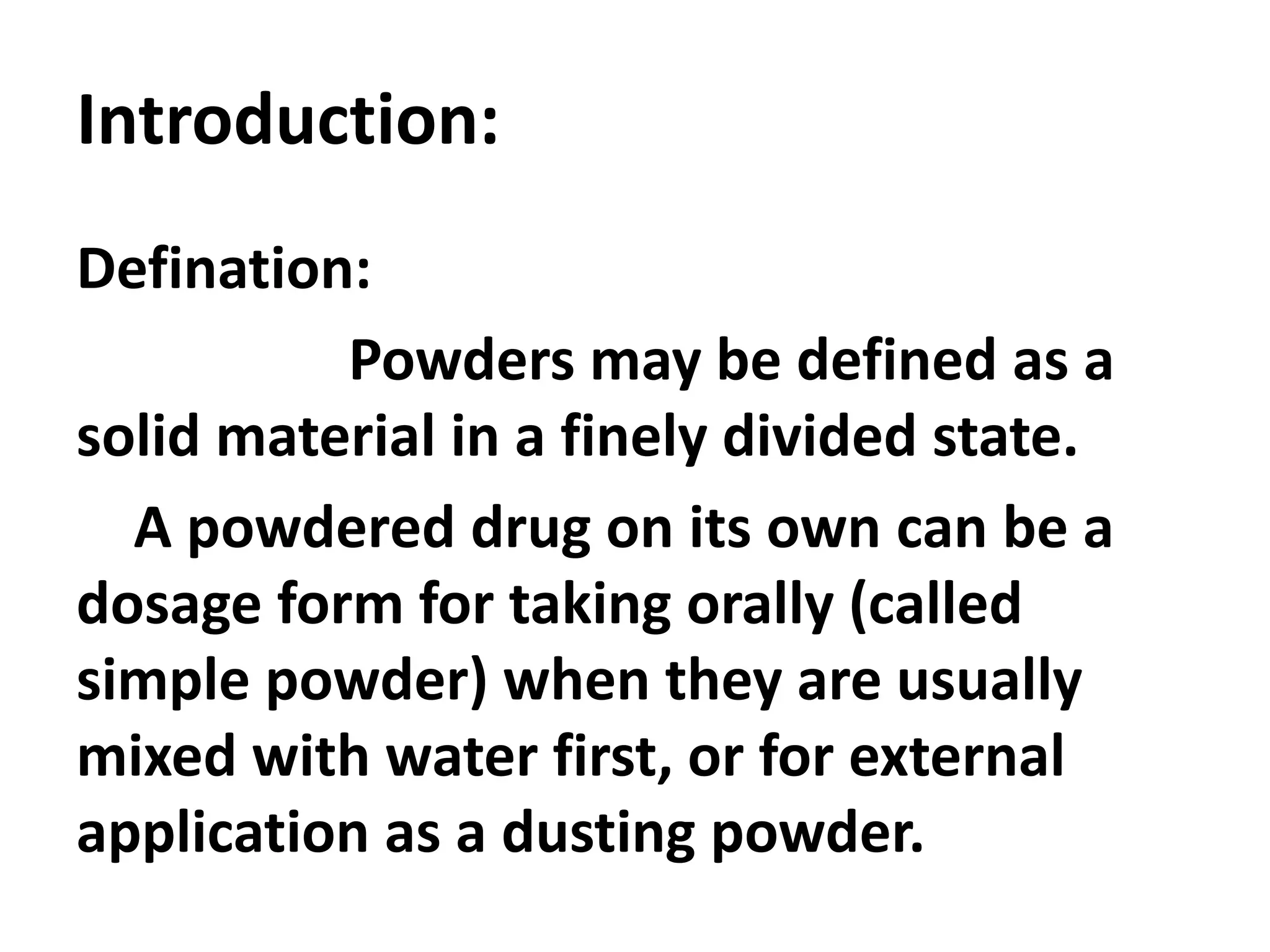 powders and granules presentation | PPTX