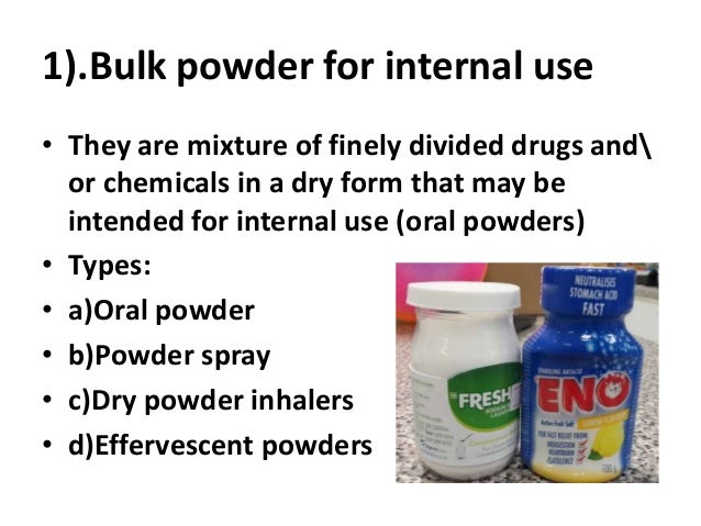 powders and granules presentation