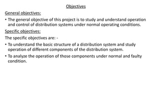 DISTRIBUTION SYSTEM OPERATION AND CONTROL | PPTX