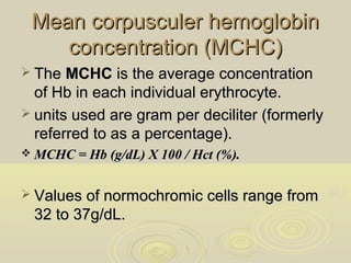 packed cell volume and blood indices | PPT