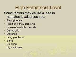 packed cell volume and blood indices | PPT