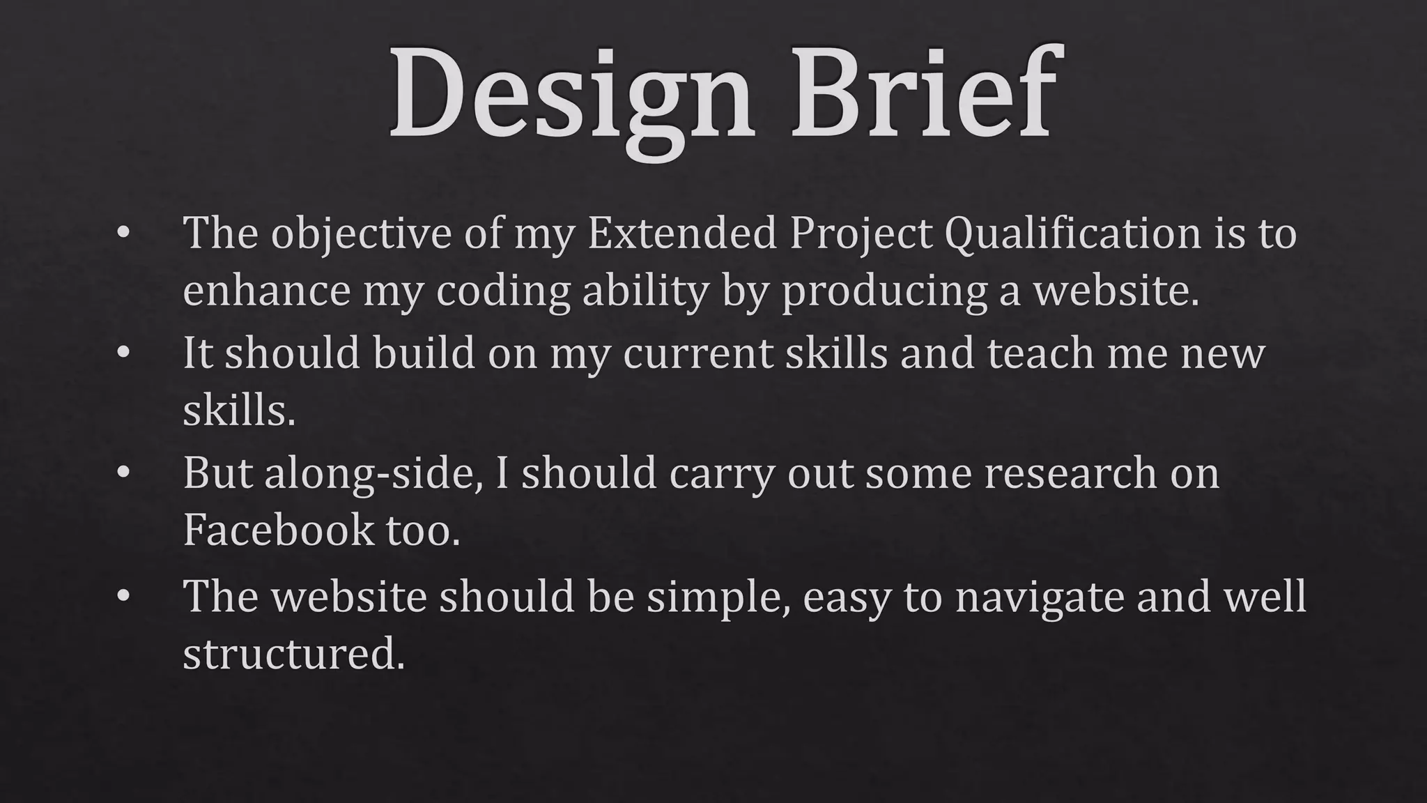 EPQ Presentation - Website/Artefact | PPTX