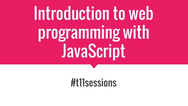 Introduction to web programming with JavaScript | PDF | Web Design and ...