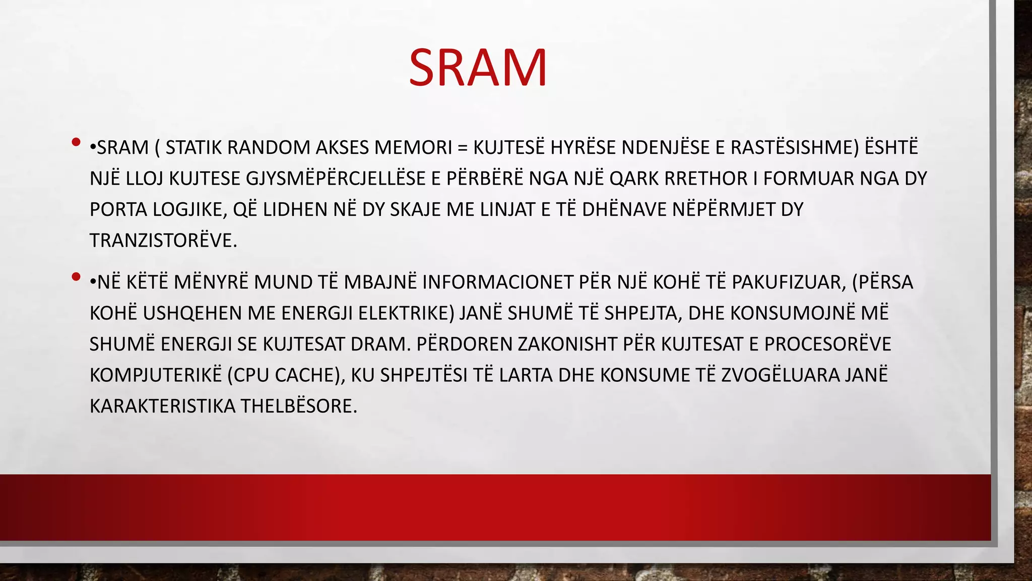 Memoria e brendshme | PPTX