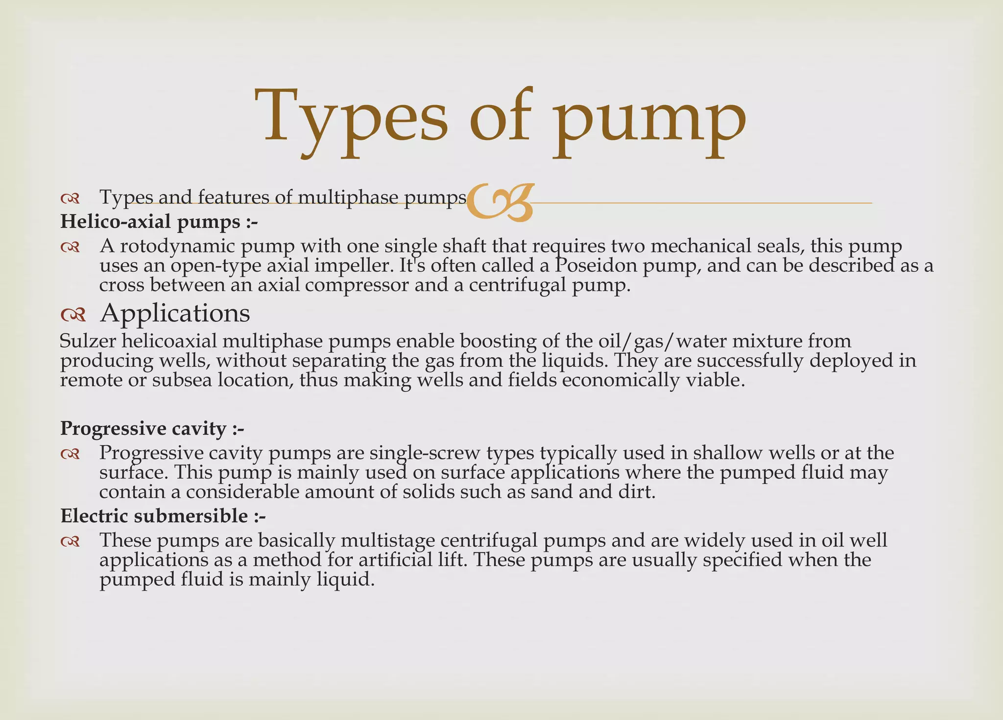Pump, its types and applications presentation | PPTX