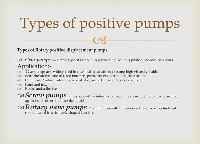 Pump, its types and applications presentation | PPTX