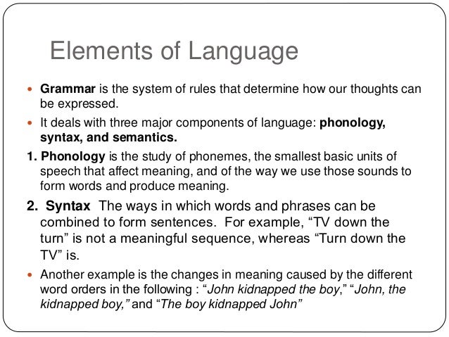 Cognition and Language