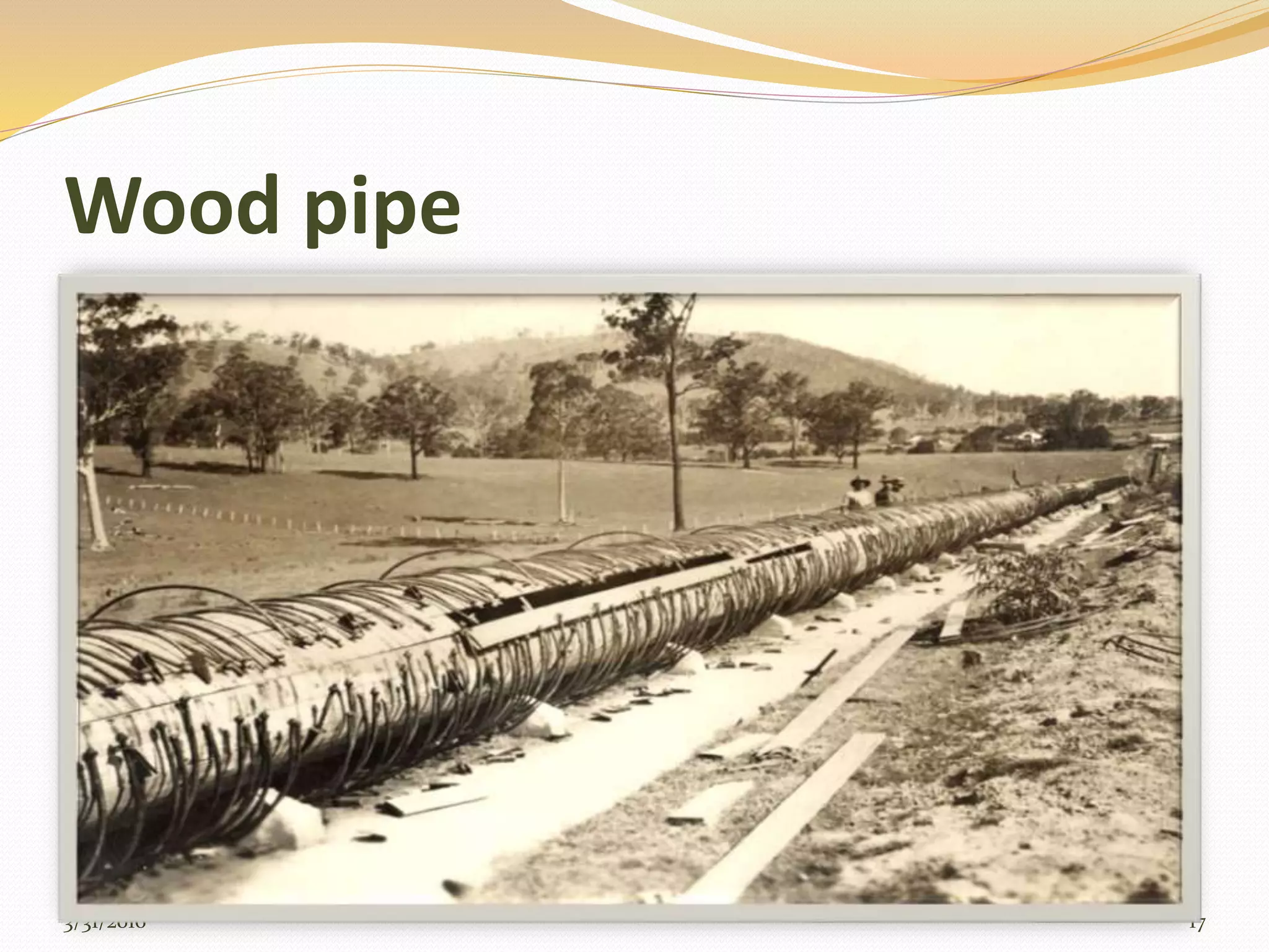 Types of pipes used in water supply | PPTX