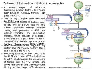 eukaryotic translation initiation and its regulation | PPTX