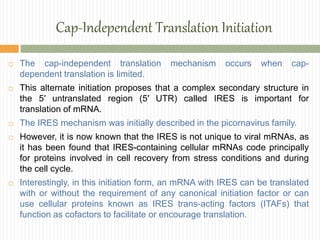 eukaryotic translation initiation and its regulation | PPTX