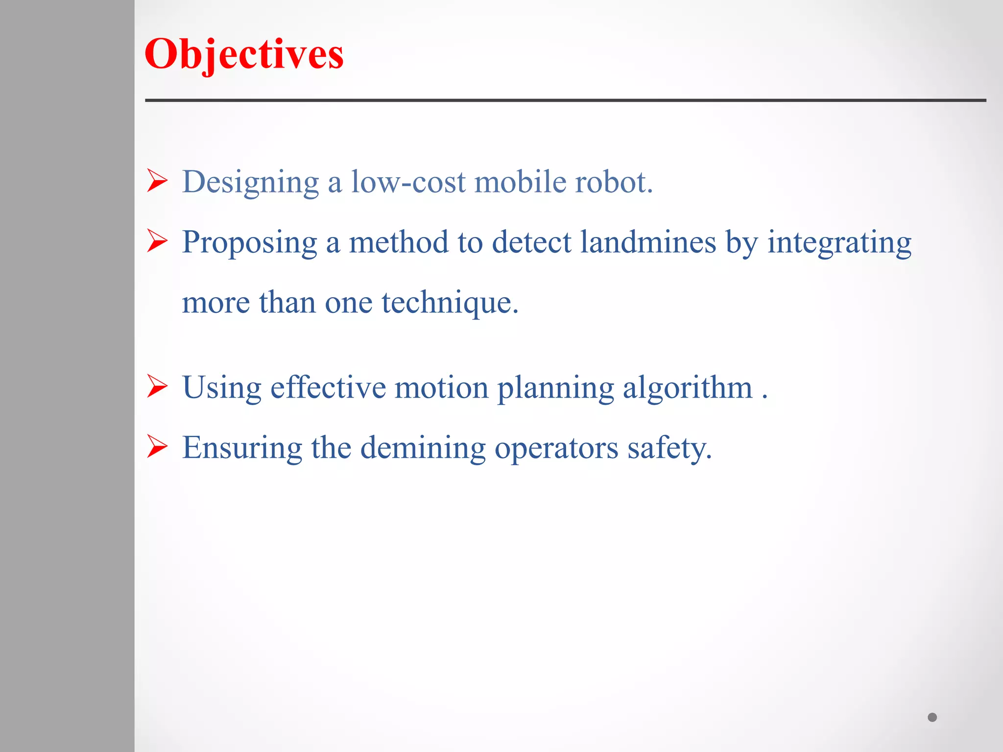 Landmines Detection by Robots presentation | PPTX