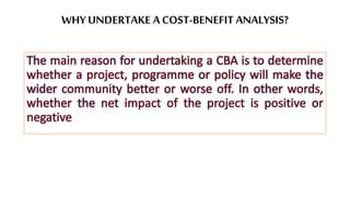 Cost Benefit Analysis(CBA) | PPTX