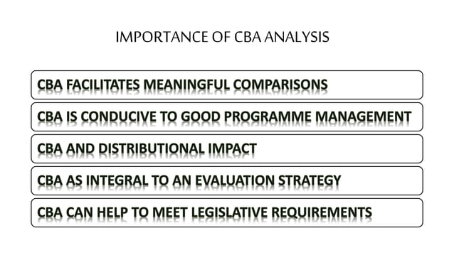 Cost Benefit Analysis(CBA) | PPTX