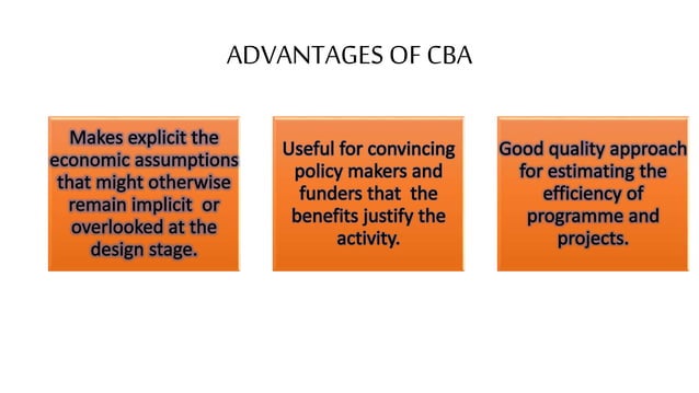 Cost Benefit Analysis(CBA) | PPTX