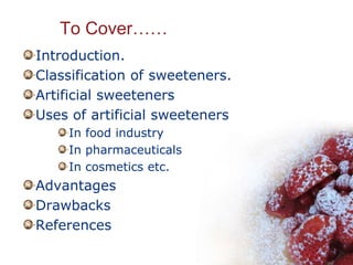 artificial sweeteners | PPTX