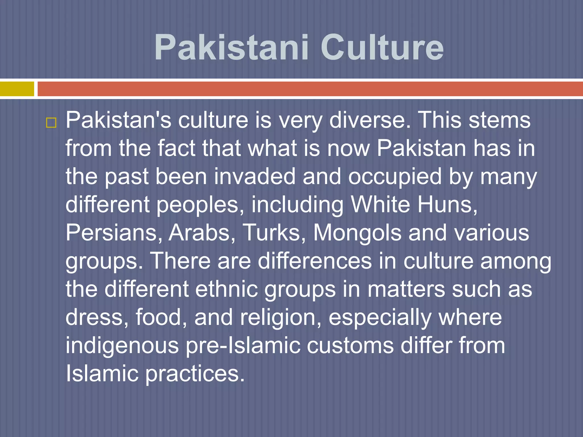 culture of pakistan | PPTX