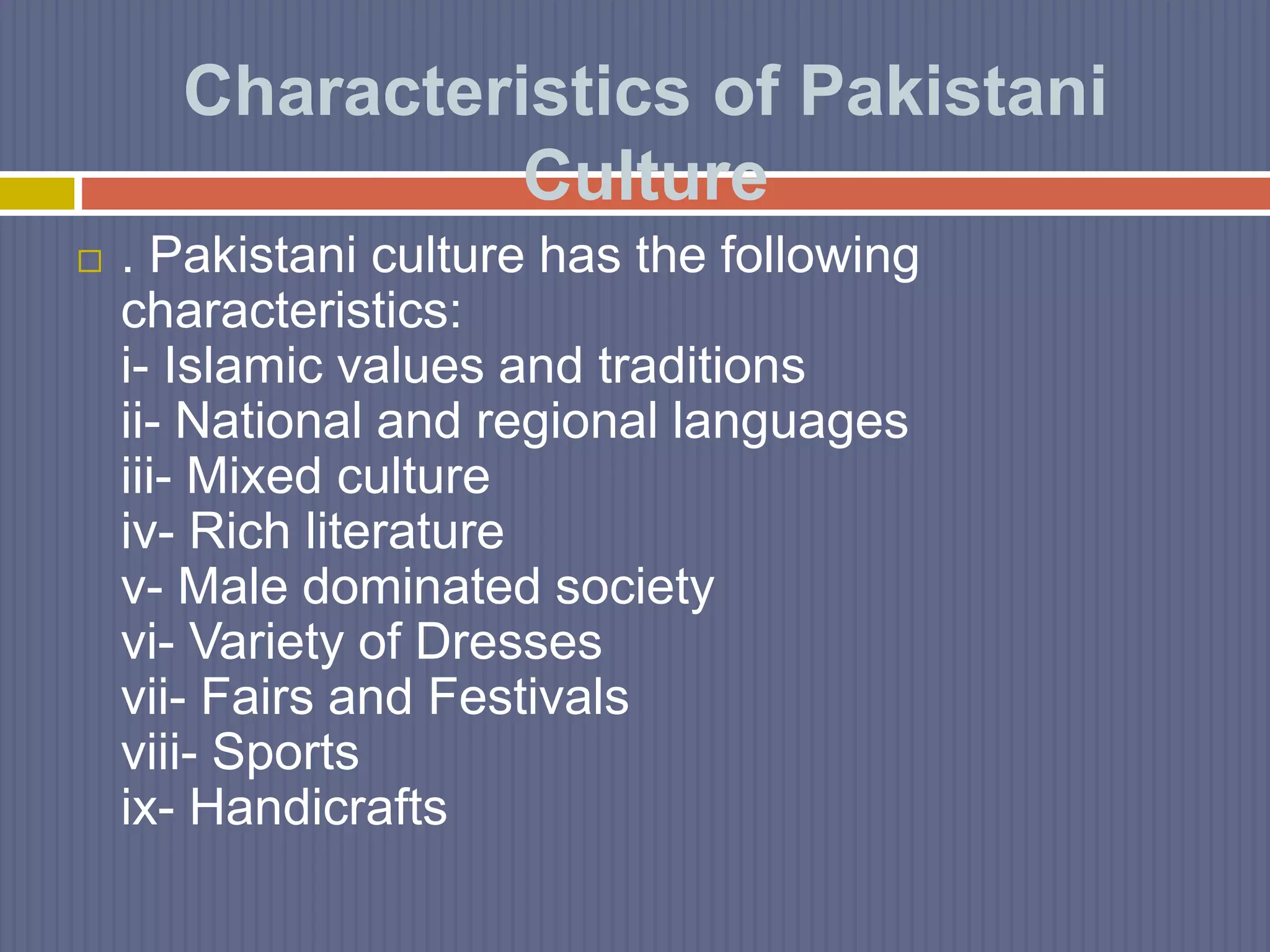 culture of pakistan | PPTX