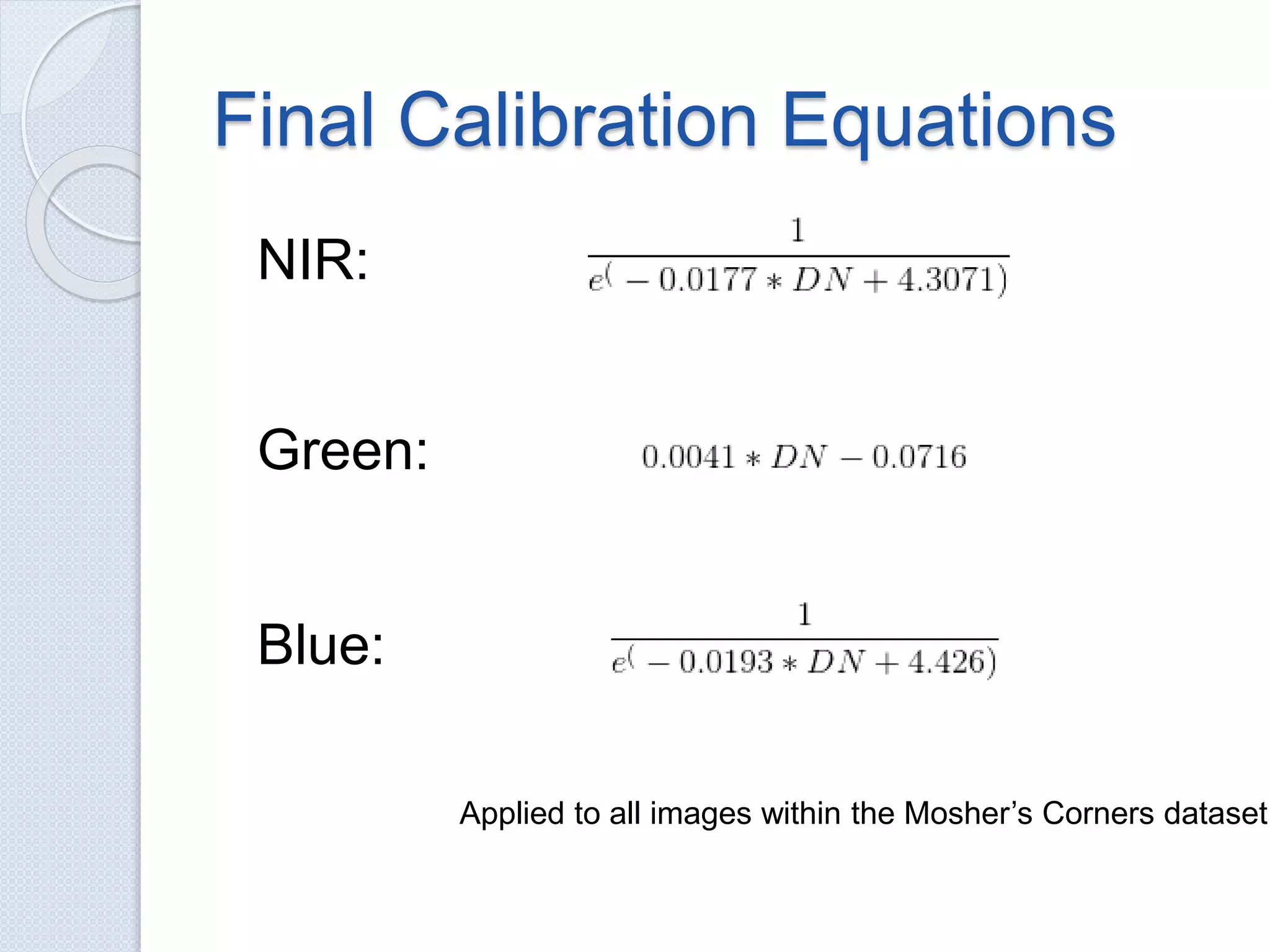 Radiometric Calibration of Digital Images | PPT