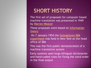 machine translation beginning... | PPTX