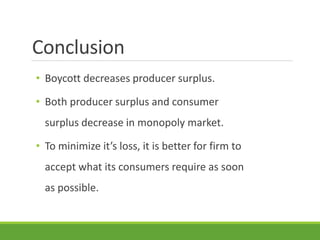Microeconomics Presentation Economies of Boycott | PPTX