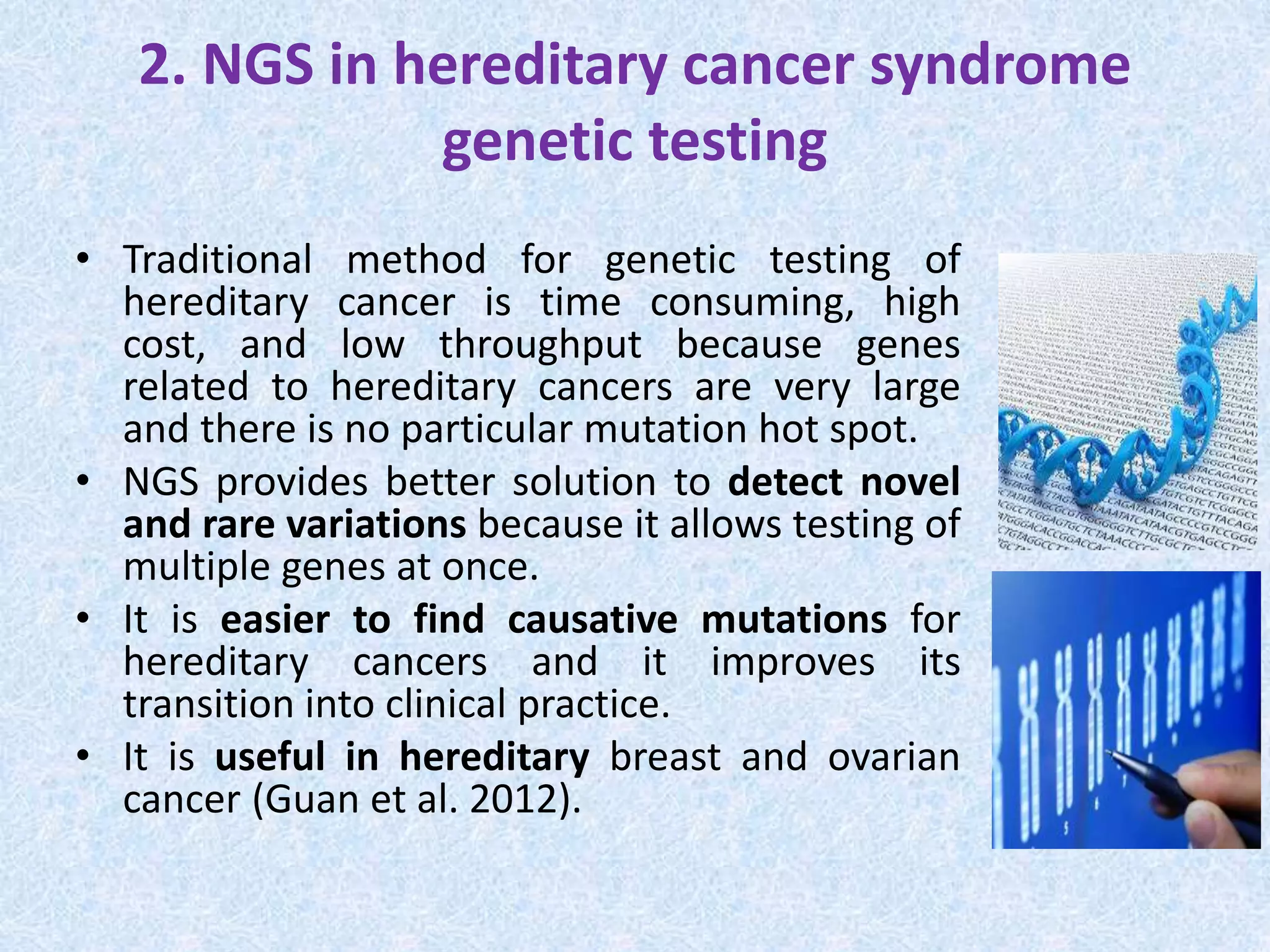 NGS in cancer treatment | PPTX