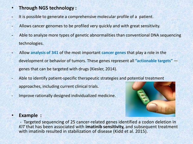 NGS in cancer treatment | PPTX | Cancer | Diseases and Conditions