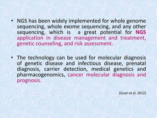 NGS in cancer treatment | PPTX | Cancer | Diseases and Conditions