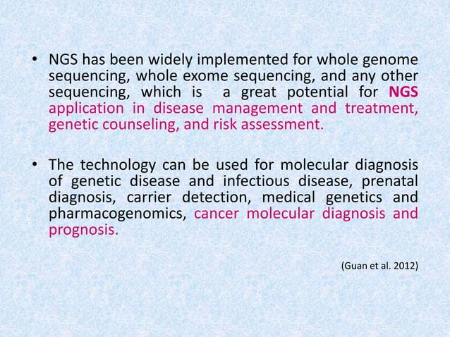 NGS in cancer treatment | PPTX | Cancer | Diseases and Conditions