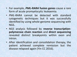 NGS in cancer treatment | PPTX