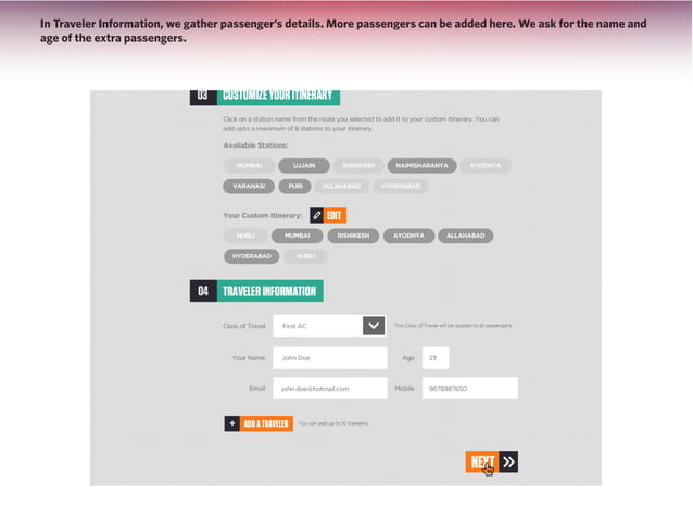 [UI/UX] Web App for Booking Circular Journey Tickets | PPT