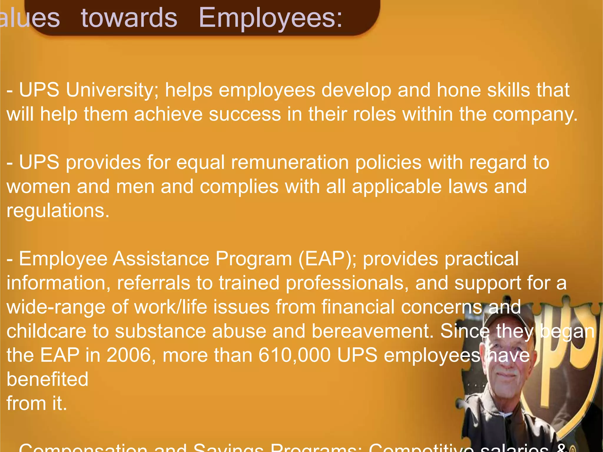 Presentation about UPS ethical | PPTX | Logistics and Transportation ...