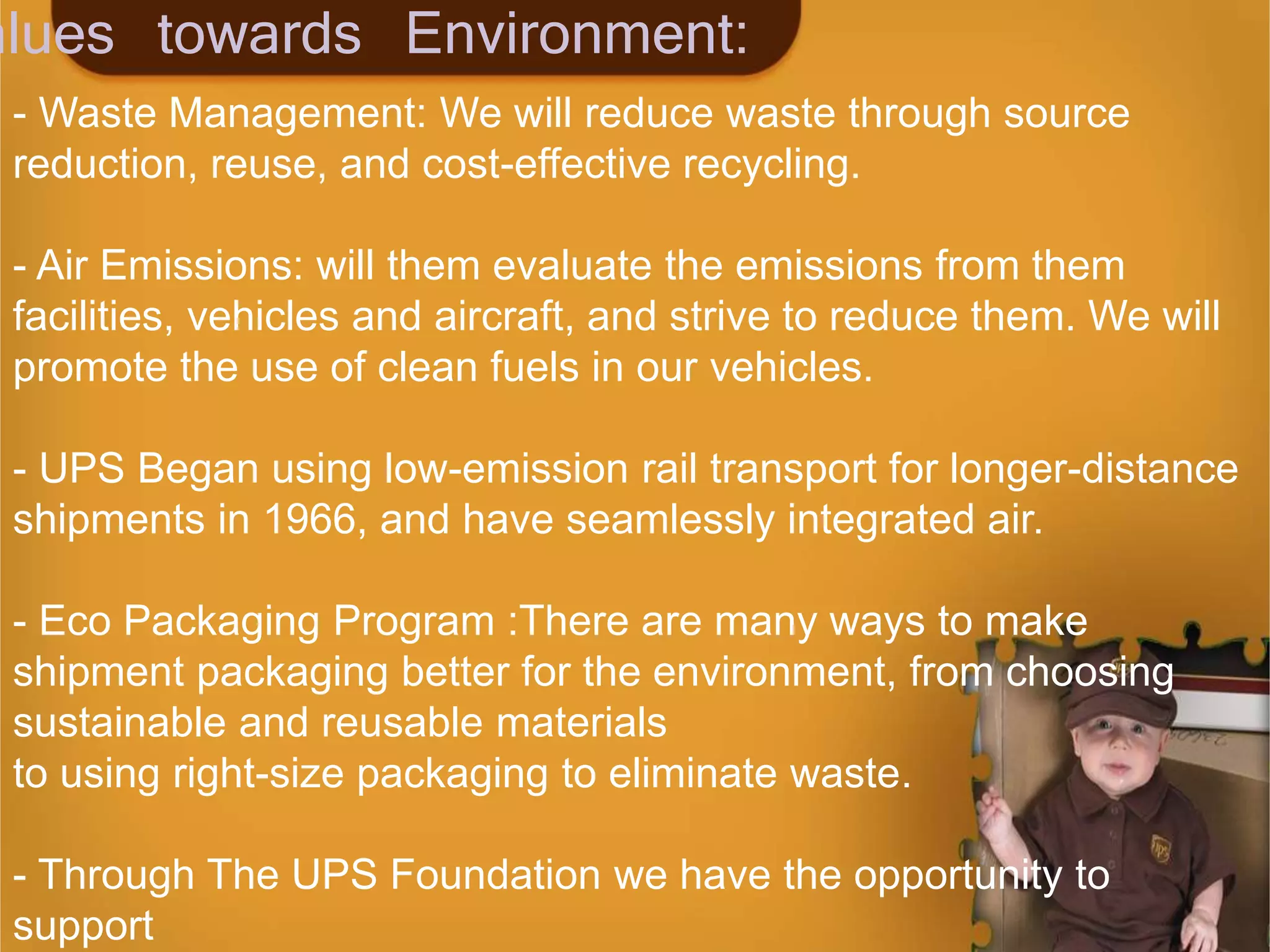 Presentation about UPS ethical | PPTX | Logistics and Transportation ...