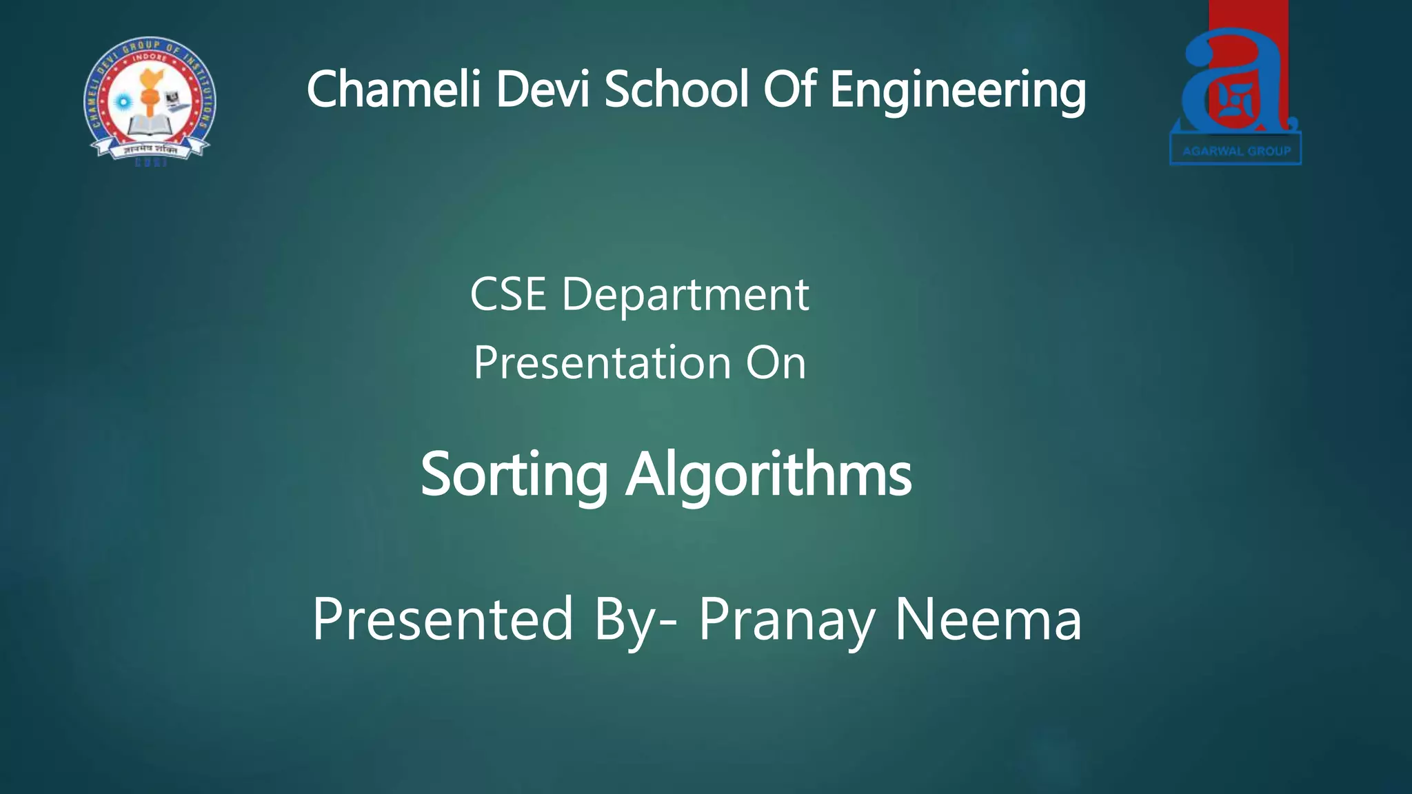 Sorting Algorithms Pptx Computing Technology And Computing 