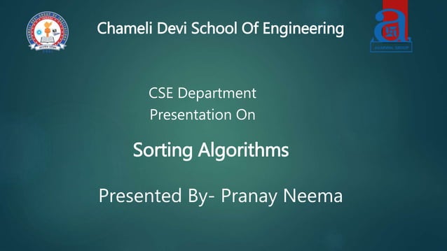 Sorting Algorithms Pptx Computing Technology And Computing
