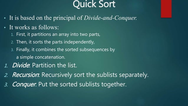 Sorting Algorithms | PPTX | Computing | Technology & Computing