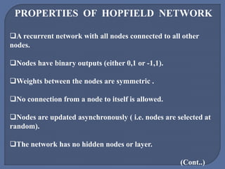 Mathematical Foundation of Discrete time Hopfield Networks | PPTX