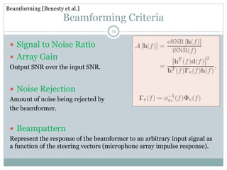 Beamforming and microphone arrays | PPTX