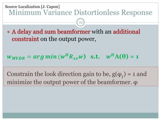 Beamforming and microphone arrays | PPTX