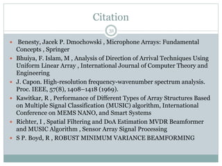 Beamforming and microphone arrays | PPTX